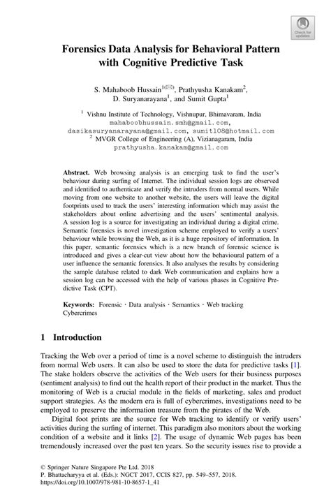 pdf forensics data analysis for behavioral pattern with cognitive