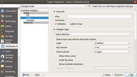 qgis 3 2 drive down lists aka value relation widget north river