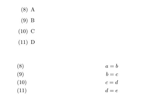 Numbering Adjust Alignment Of Equation Numbers With Leqno TeX