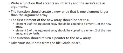 Solved • Write A Function That Accepts An Int Array And The