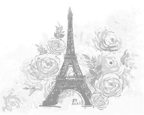 Рисуване по точки АЙФЕЛОВАТА КУЛА ЗАОБИКОЛЕНА ОТ ЦВЕТЯ Zuty Bg