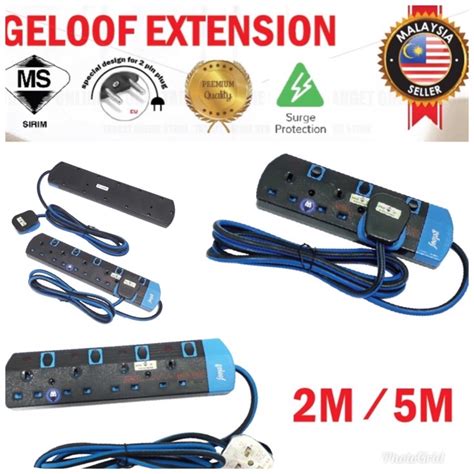 Sirim Approved Surge Protector Extension Trailing Set Extension Wayar Set 3 4 5gang 2m 5m