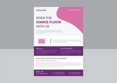 Dance Studio Flyer Template Dance Studio Poster Promotional Flyer