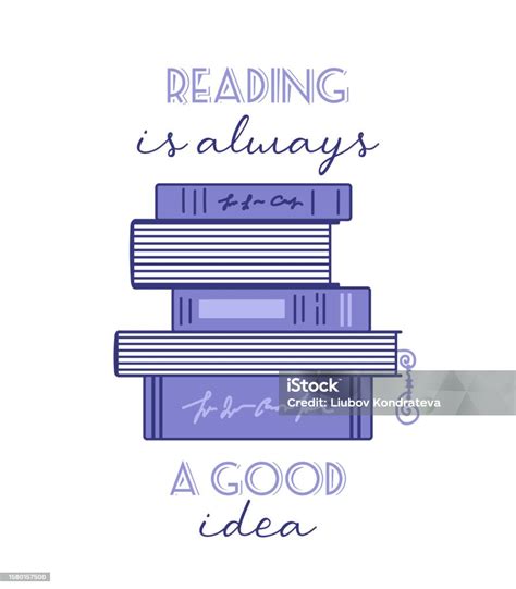 독서는 항상 좋은 생각입니다 재미있는 문구 글자 독서를 좋아하는 사람들을 위한 개념입니다 책의 무리 와이어 랩 책갈피 낙서 스타일 엽서 포스터 웹 디자인 도서관 개념 기호에