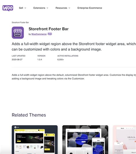 Storefront Footer Bar