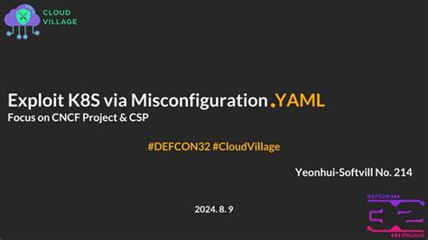 Exploit K8s Via Misconfiguration Yaml In Csp Environments Pdf