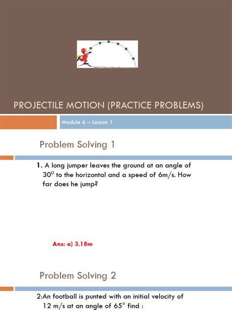 Projectile Motion Practice Problems Pdf