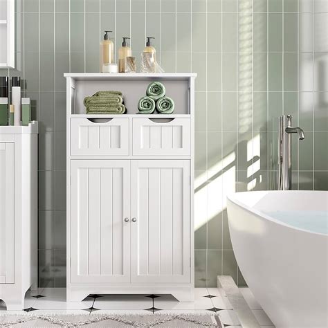 Assembly Instructions Yaheetech White Storage Cabinet 2 Door Floor