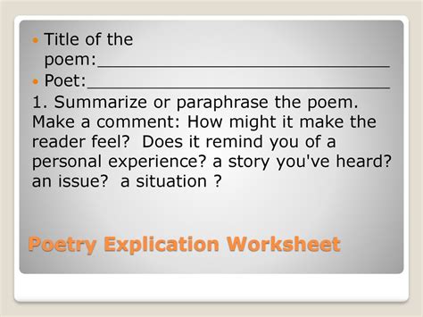 Free Poetry Explication Worksheet Download Free Poetry Explication