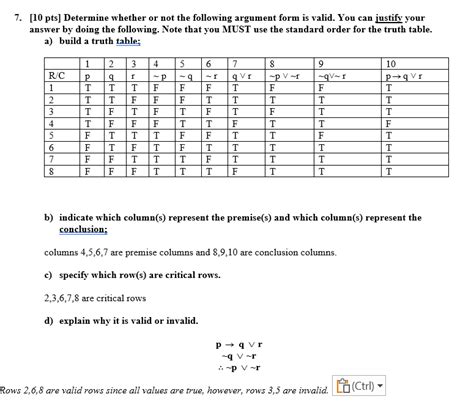 solved 7 [10 pts] determine whether or not the following