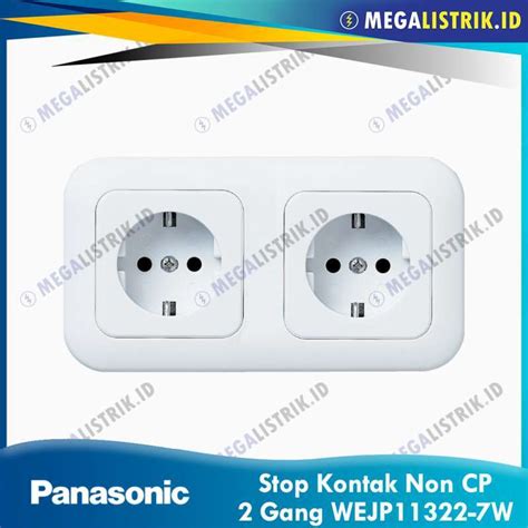 Promo Panasonic Stop Kontak Gang Non Cp Putih Wejp Double