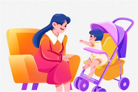 엄마와 아이들 Png 일러스트 무료 다운로드 Lovepik