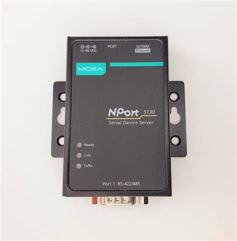 NPort 5130 1-портовый асинхронный сервер RS-422/485 в Ethernet MOXA ...