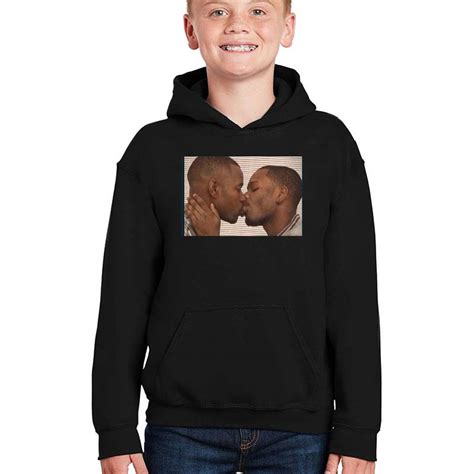 Two Guys Kissing Meme Youth Hooded Sweatshirt T Funny
