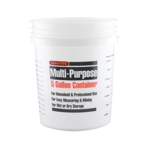 Leaktite 005gfnat120 Multi Purpose Bucket 5 Gal Capacity Natural