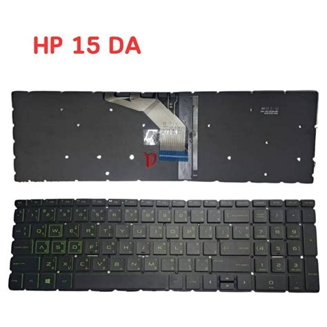 Keyboard Hp 15 Da สีเขียว ใช้ได้กับรุ่น Pavilion 15 Da 15 Db 15 Cx 15