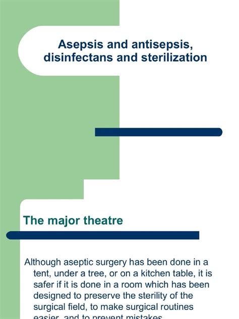 Asepsis And Antisepsis Pdf
