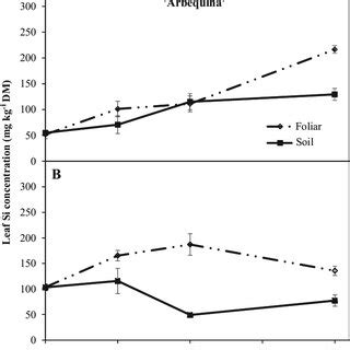 Effect Of Soil And Foliar Application Of Si At Different Doses On Leaf Download Scientific
