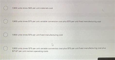 Solved The Difference Between The Variable Costing Ending