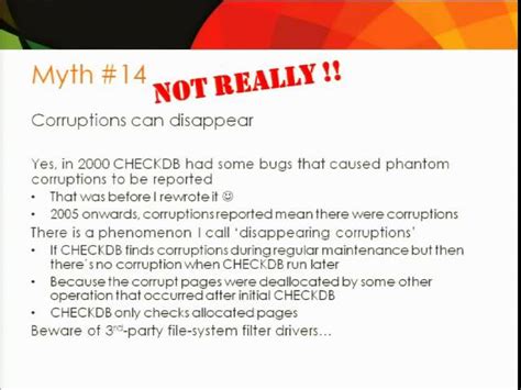 Pass Data Community Summit Talk More Dba Mythbusters From Pass Data Community Summit Class