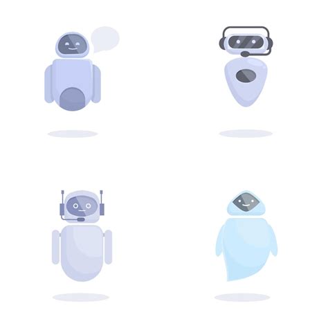 Милый мультфильмный робот Премиум векторы