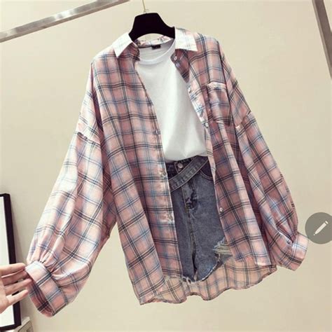 파스텔 체크셔츠 헬로마켓