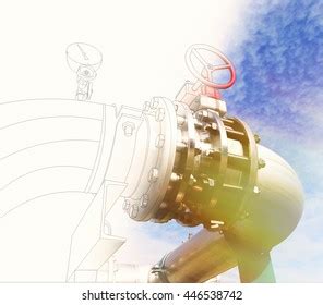 Wireframe Computer Cad Design Steel Pipelines Stock Photo Shutterstock