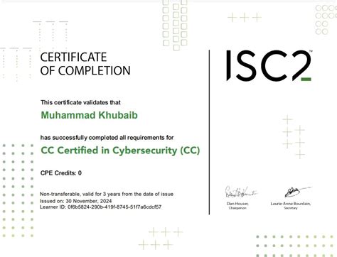 Muhammad Khubaib On Linkedin Cybersecurity Isc2 Certifiedincybersecurity