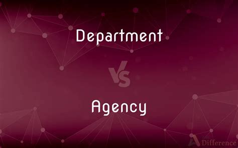 Department Vs Agency Whats The Difference