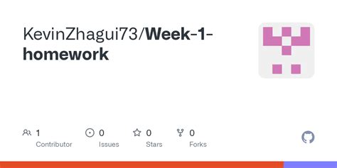 Github Kevinzhagui73week 1 Homework