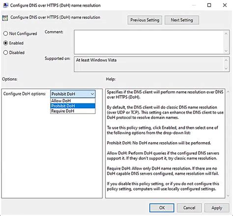 What DNS Over HTTPS DoH Is How To Enable In Win Windows Spiceworks Community
