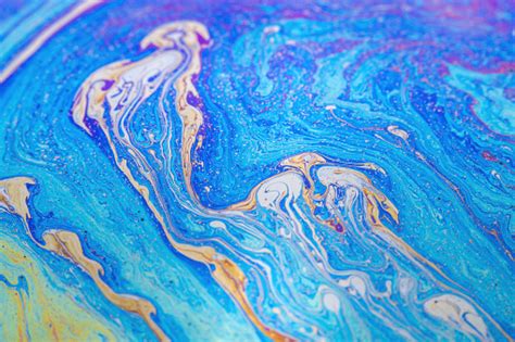 무지개 빛깔의 페인트의 추상적 인 배경 텍스처 비눗방울 0명에 대한 스톡 사진 및 기타 이미지 0명 강렬하고 밝은 색상 굴절 Istock