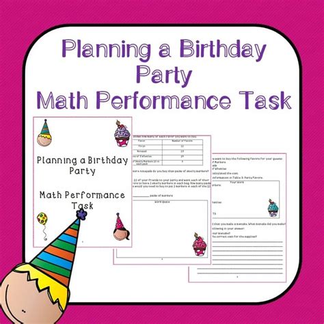 Planning A Birthday Party Math Performance Task By Lundin Learning Bridges