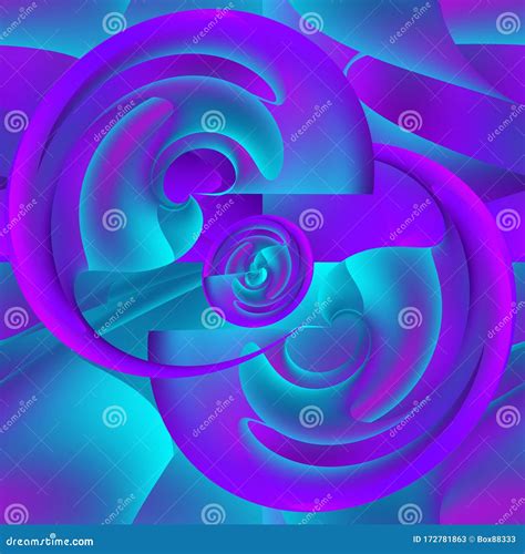 Seamless Abstract Pattern Of Elements With Distortion Effect Curved