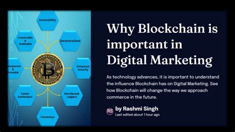 Blockchain Importance In Digital Marketing Pptx