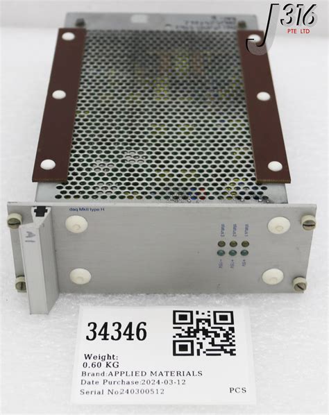 34346 Applied Materials Pcp Assy Chassis Module Hyt Daq Mkii Type H