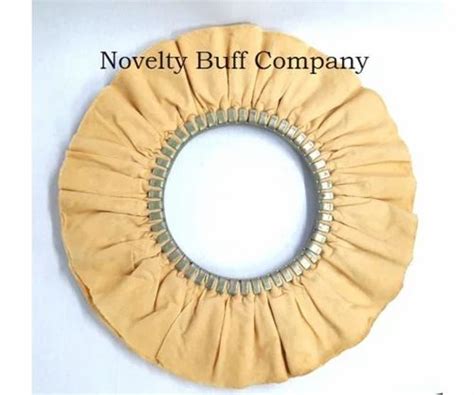 Pale Yellow Cotton Cbz Airway Buff Wheel For Steel Polishing Round At