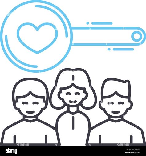 Customer Insight Line Icon Outline Symbol Vector Illustration