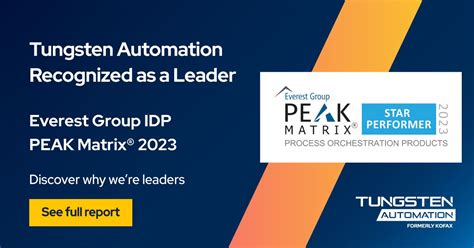 Tungsten Automation On Linkedin Tungsten Automation Named A Leader In Everest Groups 2023 Idp