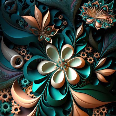 Generative Ai Illustration Of Beautiful Floral Design As A Background