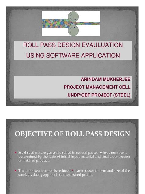 roll pass design evauluation using software application pdf alloy