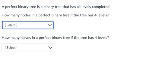 Solved A Perfect Binary Tree Is A Binary Tree That Has All