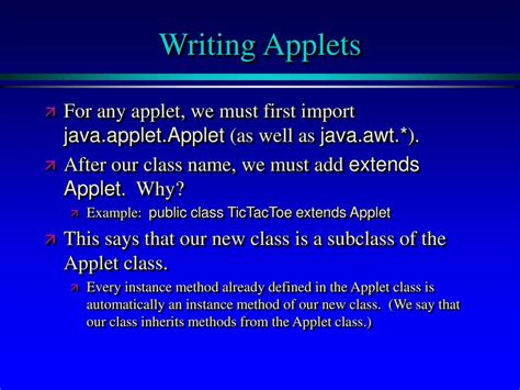 Lecture 16 Applets And Html Ppt Download