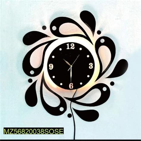 Analogue Wall Clock With Light Daraz Pk