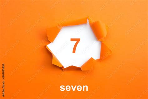 Number 7 Number Written Text Seven Stock Photo Adobe Stock