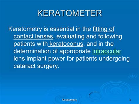Keratometry Ppt
