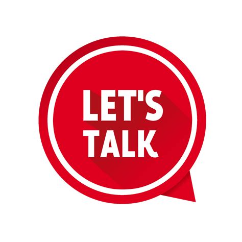 Lets Talk Message Icon Let S Talk On Speech Bubble Icon Vector