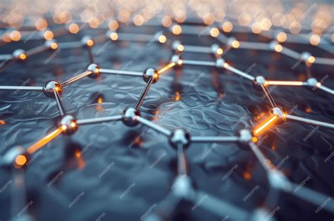 Premium Photo Graphene Molecular Grid Graphene Atomic Structure Concept Generative Ai