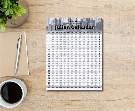 Julian Calendar Military Government Digital Download Printable PDF Leap Year And Non