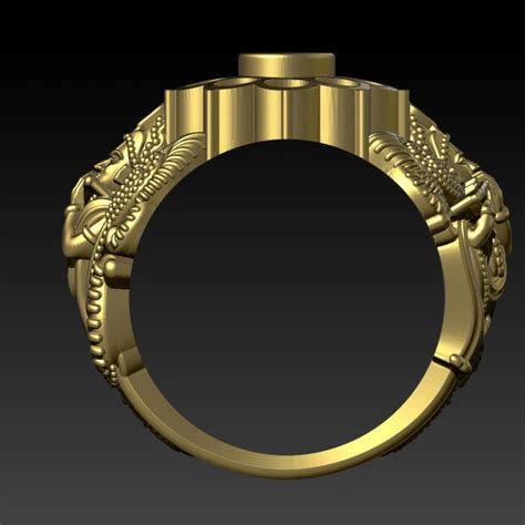 Beautiful Krishna Ring 3d Murti Cad Wala